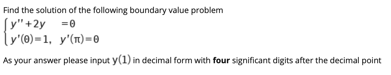 Solved Find the solution of the following boundary value | Chegg.com
