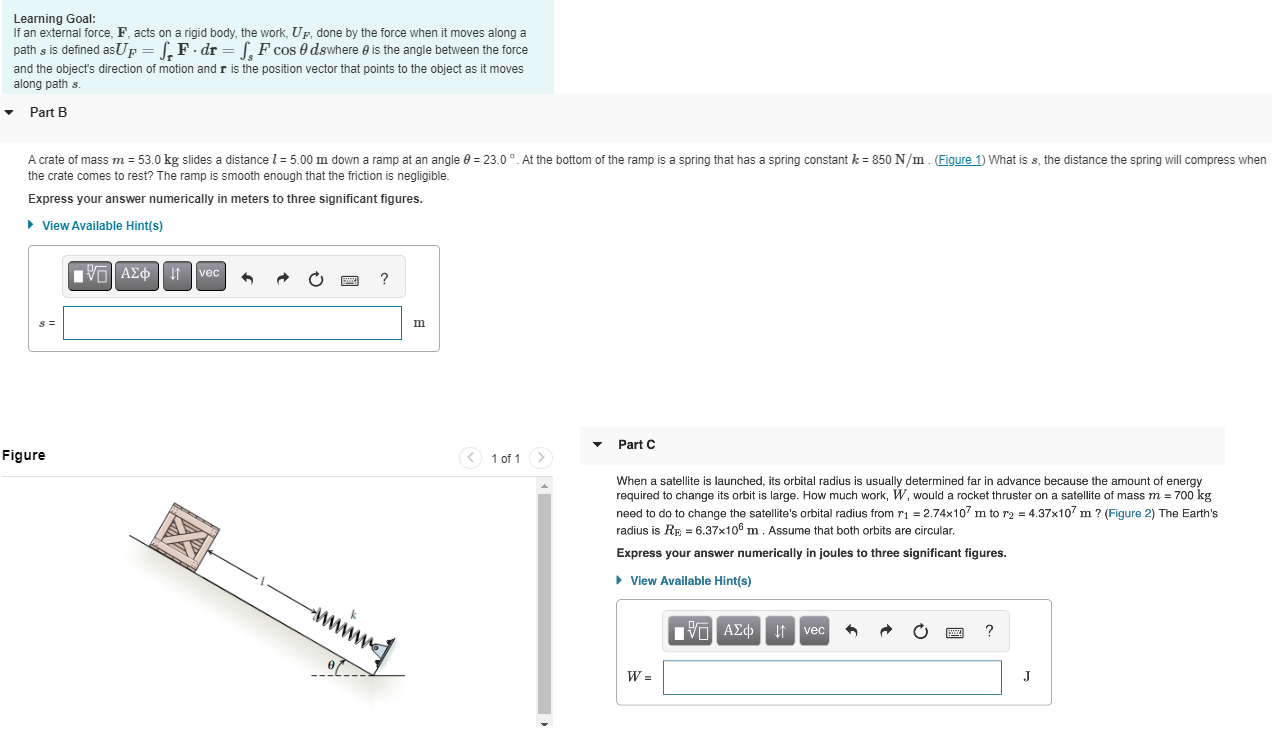 Solved Learning Goal: If an external force, F, acts on a | Chegg.com