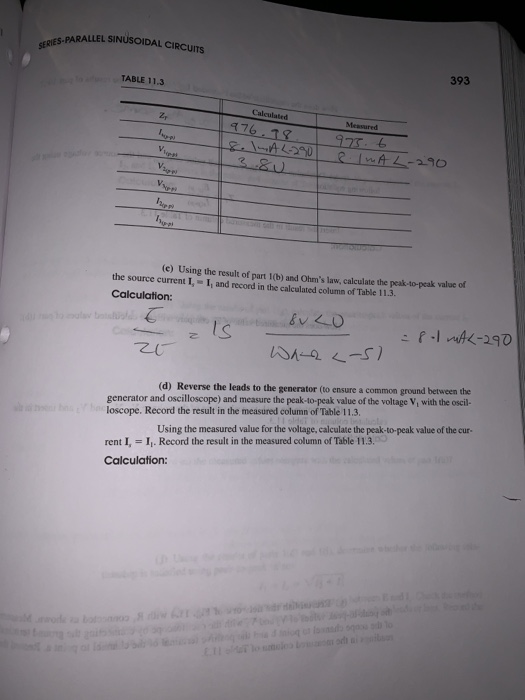 Solved Course and Section cto EXPERIMENT ac series-Parallel | Chegg.com