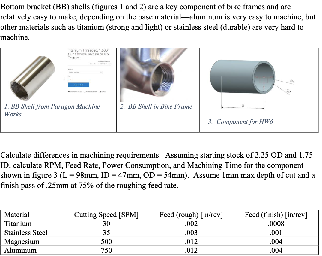 Solved Bottom bracket (BB) shells (figures 1 and 2) are a | Chegg.com