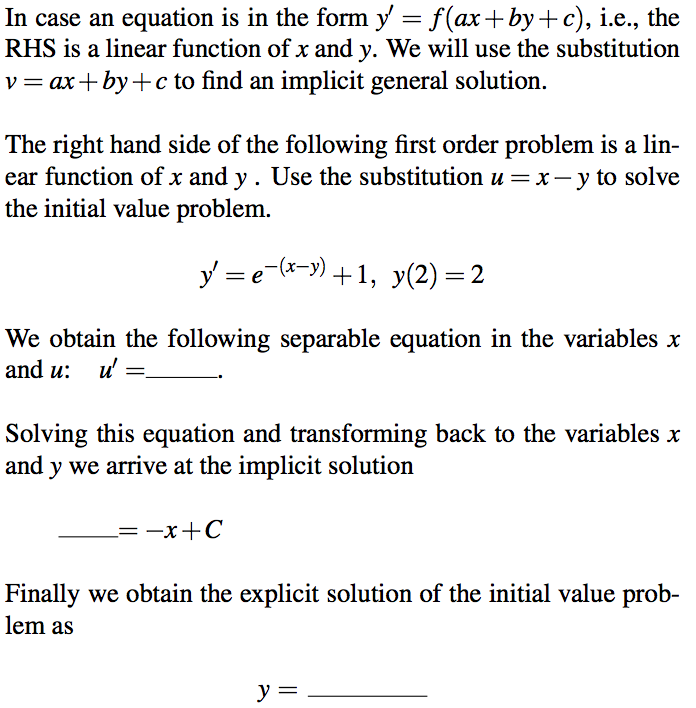 Solved In case an equation is in the form y = f(ax by c), | Chegg.com