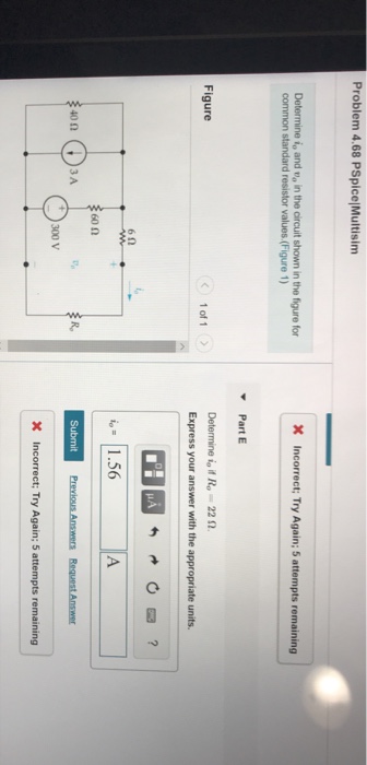 Solved Problem 4.68 PSpice Multisim Determine io and vo in | Chegg.com