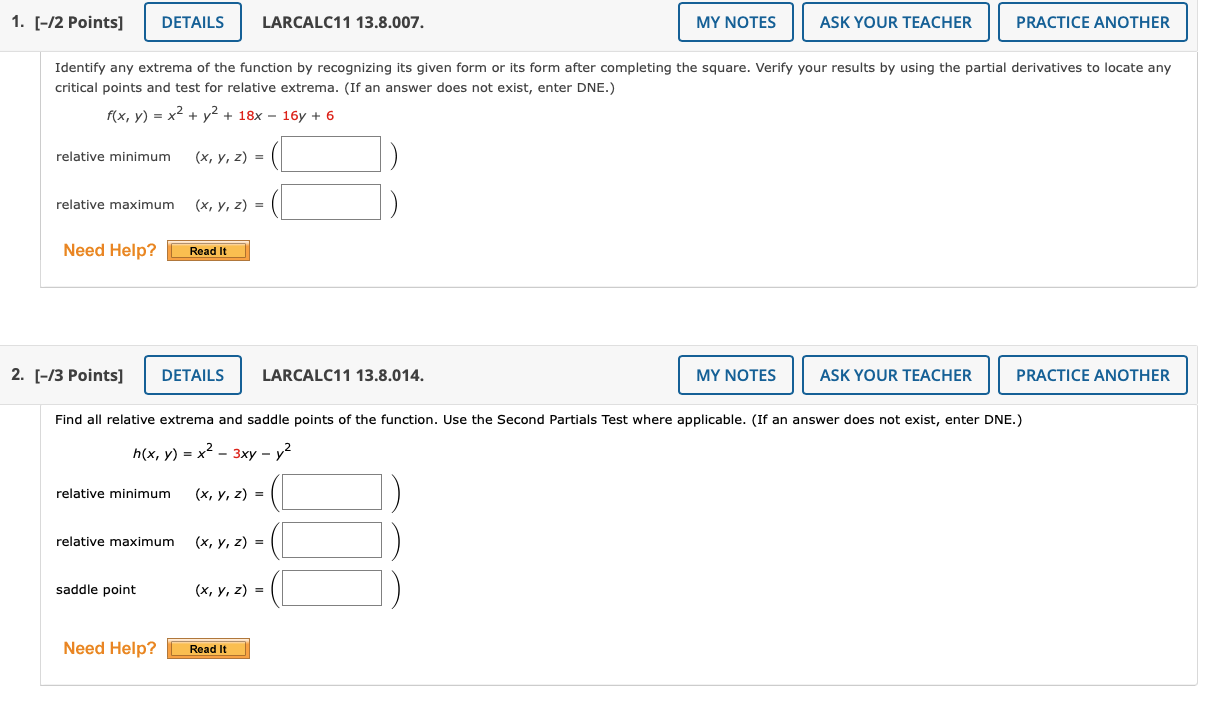 Solved Identify any extrema of the function by recognizing | Chegg.com