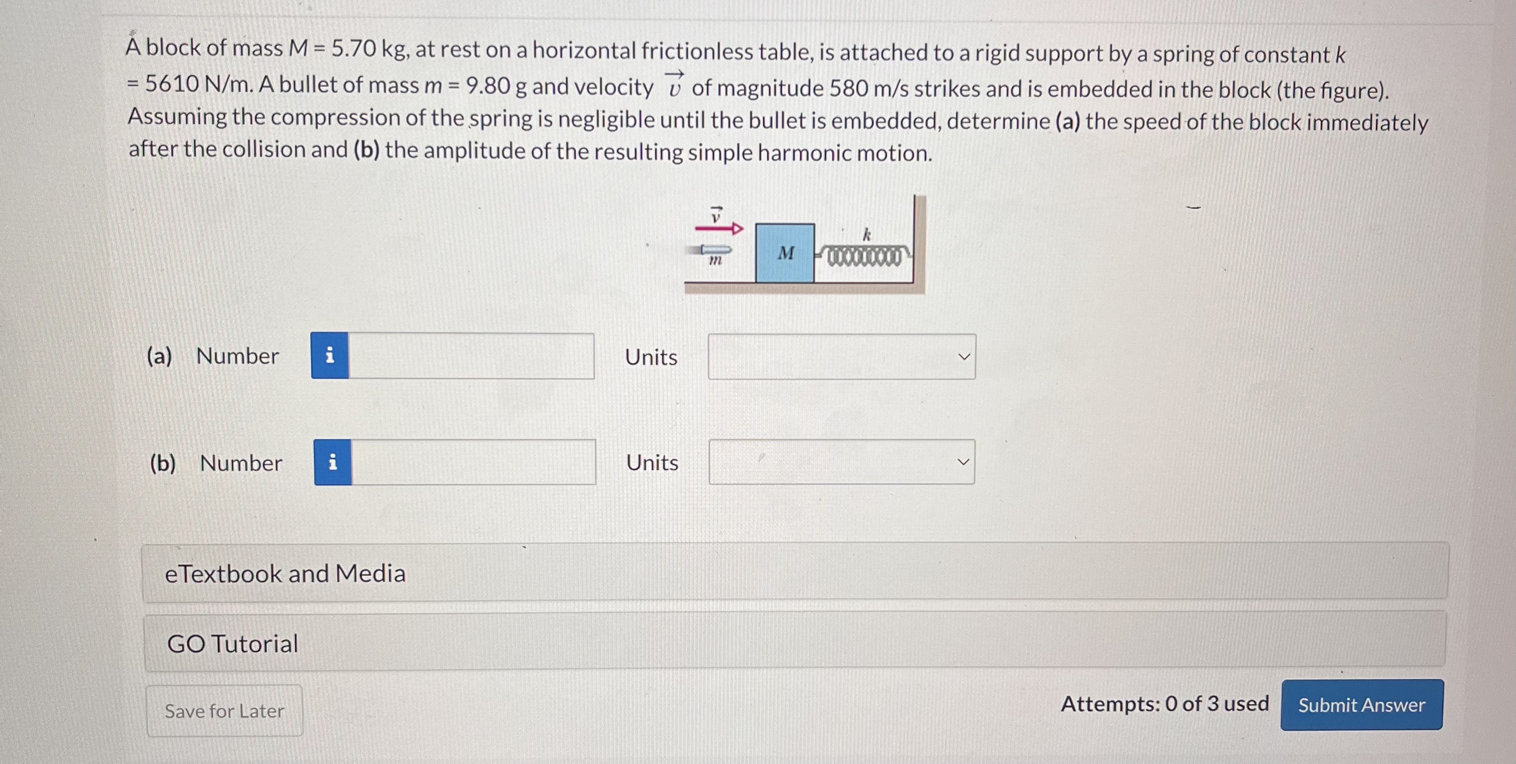 Solved A block of mass M=5.70kg, ﻿at rest on a horizontal | Chegg.com