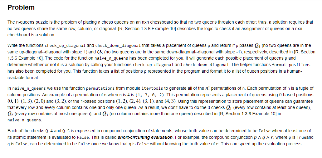 Solved The n-queens puzzle is the problem of placing n chess | Chegg.com