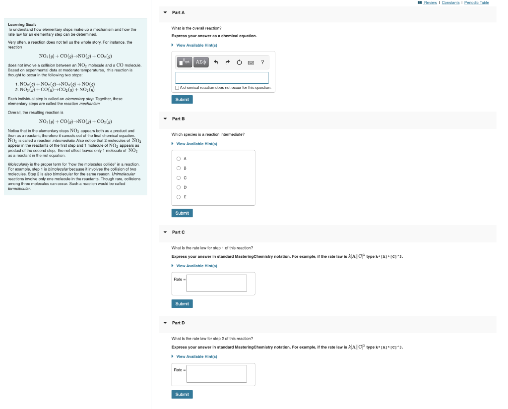 Leaming Goal: To understand haw elementary steps make | Chegg.com