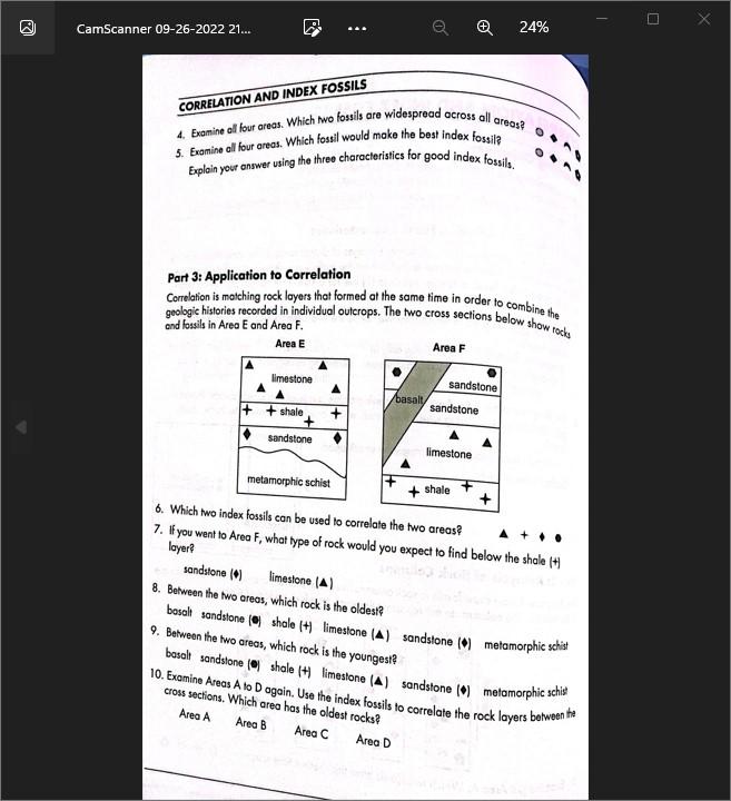 Solved CORRELATION AND INDEX FOSSILS Learning Objectives | Chegg.com
