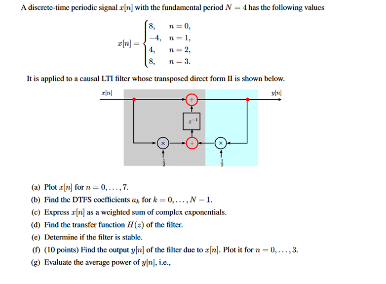 Solved A discrete-time periodic signal x[n] with the | Chegg.com