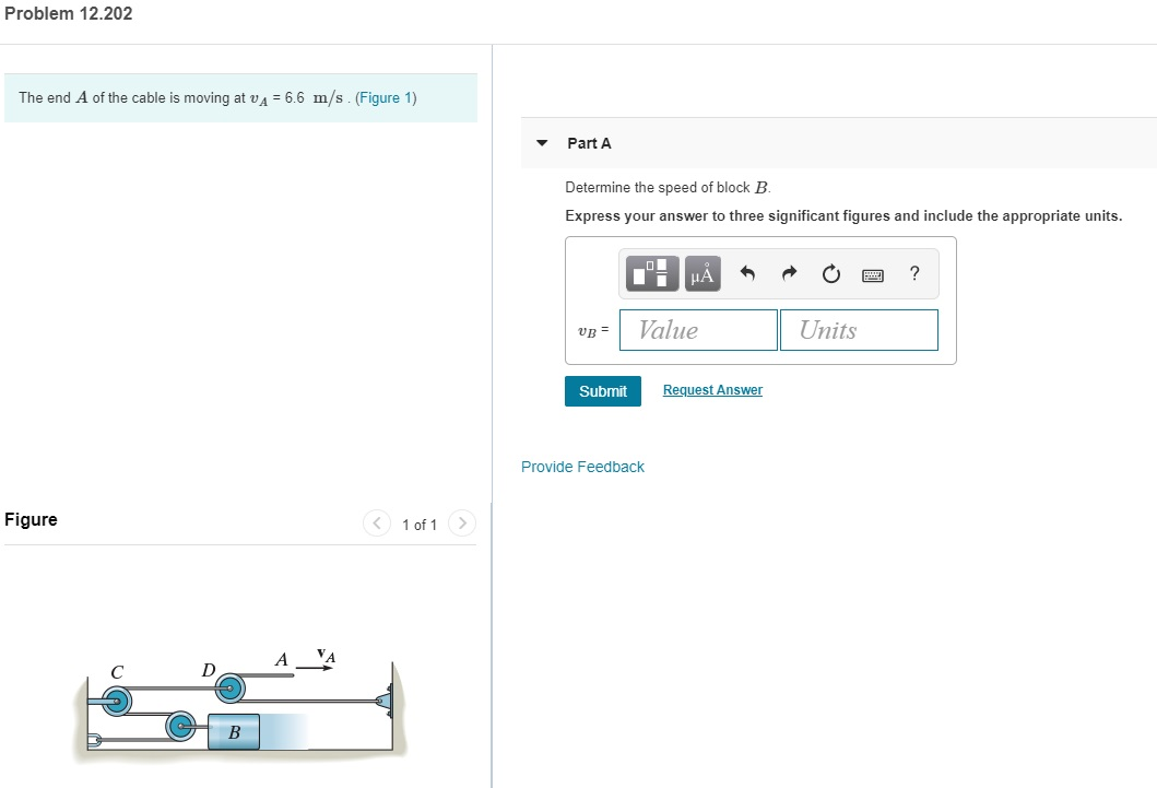 Solved Problem 12.202 The end A of the cable is moving at VA | Chegg.com