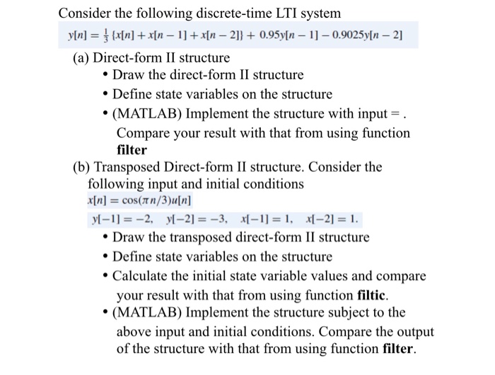Solved Consider the following discrete-time LTI system (a) | Chegg.com