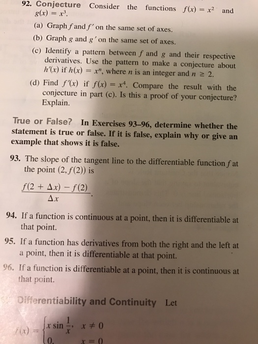 Solved Conjecture Consider the functions f(x) = x^2and g(x) | Chegg.com