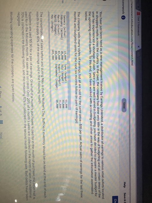 Solved Unit 5 cat /flow/connect.html omework Help Save & E | Chegg.com
