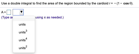 Solved Use a double integral to find the area of the region | Chegg.com