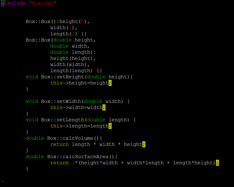 Solved #lfndef Box HPP #define Box HPP //Box class | Chegg.com