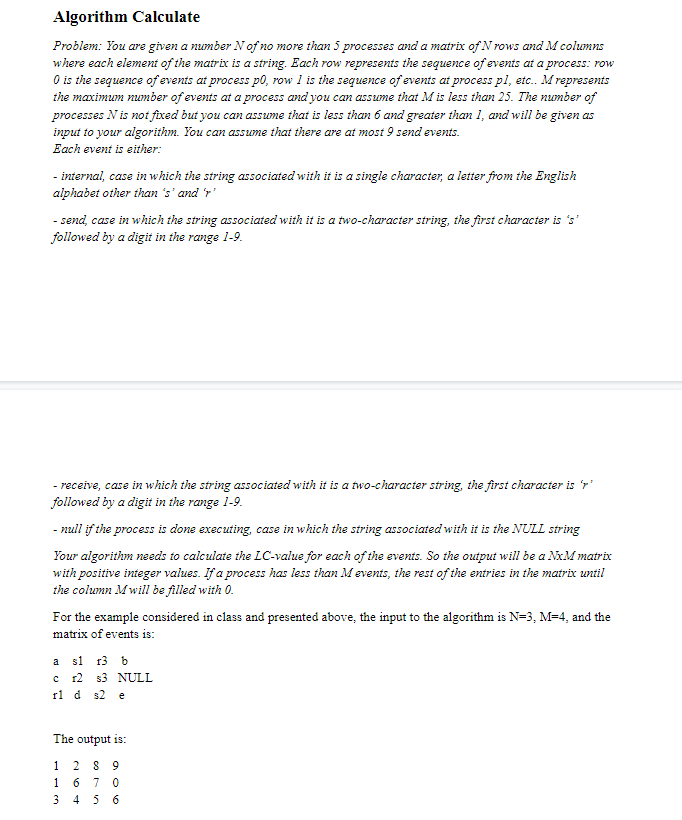 Algorithm Calculate Problem: You are given a number N | Chegg.com