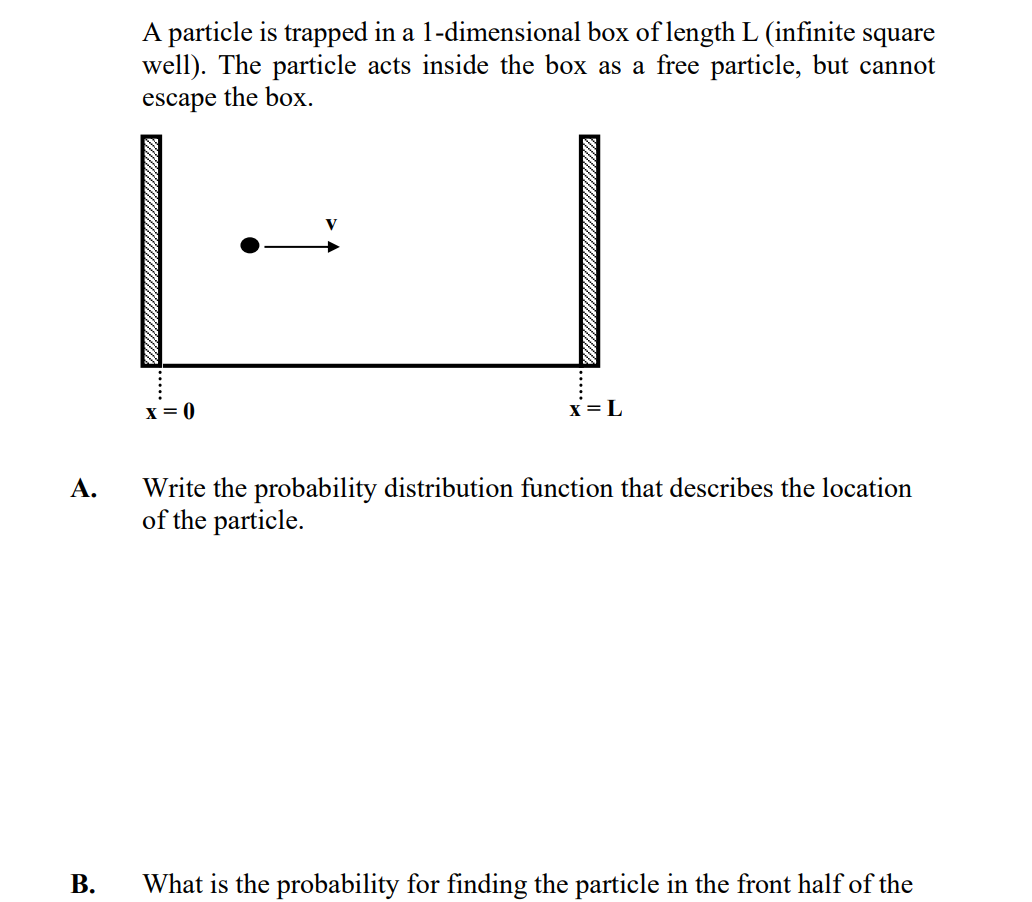 Solved C. Calculate the average location of the particle | Chegg.com