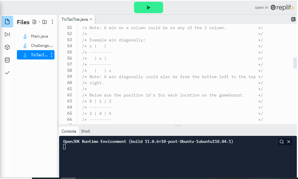 Solved open in replit: E Files : > DI Main.java | Chegg.com