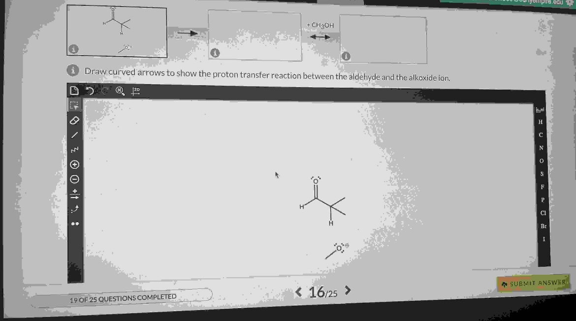 Solved A proton transfer reaction can occur when an aldehyde | Chegg.com