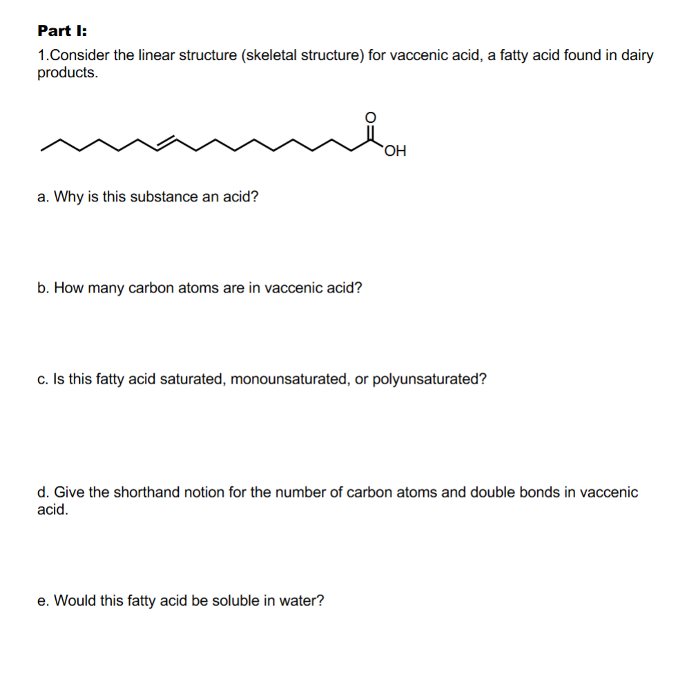 Solved Part I:1.Consider the linear structure (skeletal | Chegg.com
