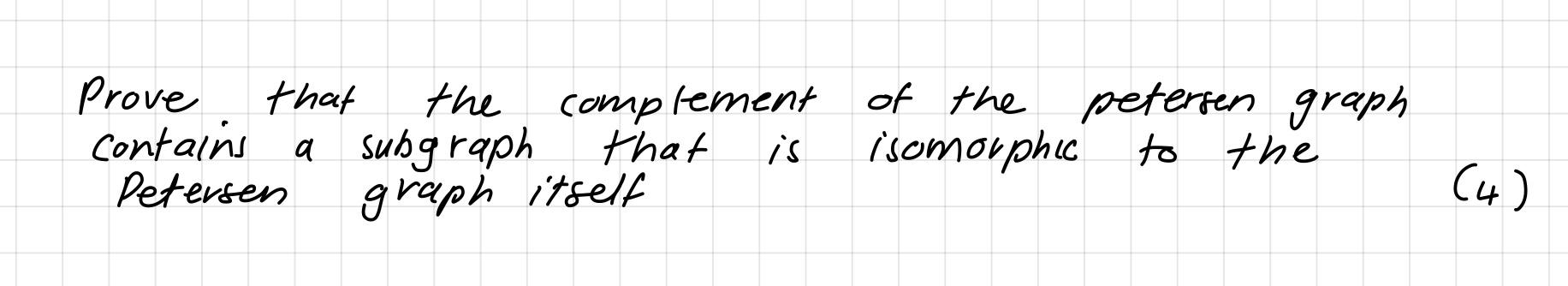 Solved complement Prove that the contains a subgraph | Chegg.com