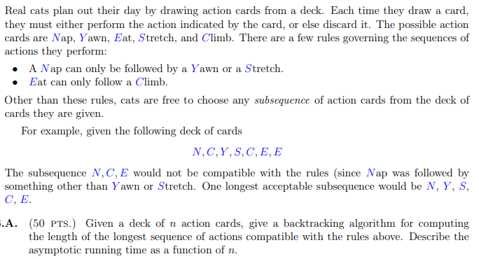 Real cats plan out their day by drawing action cards | Chegg.com