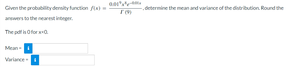 Solved Given the probability density function | Chegg.com