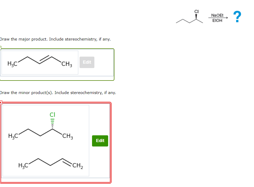 Solved NaOET EtOH ? Draw the major product. Include | Chegg.com