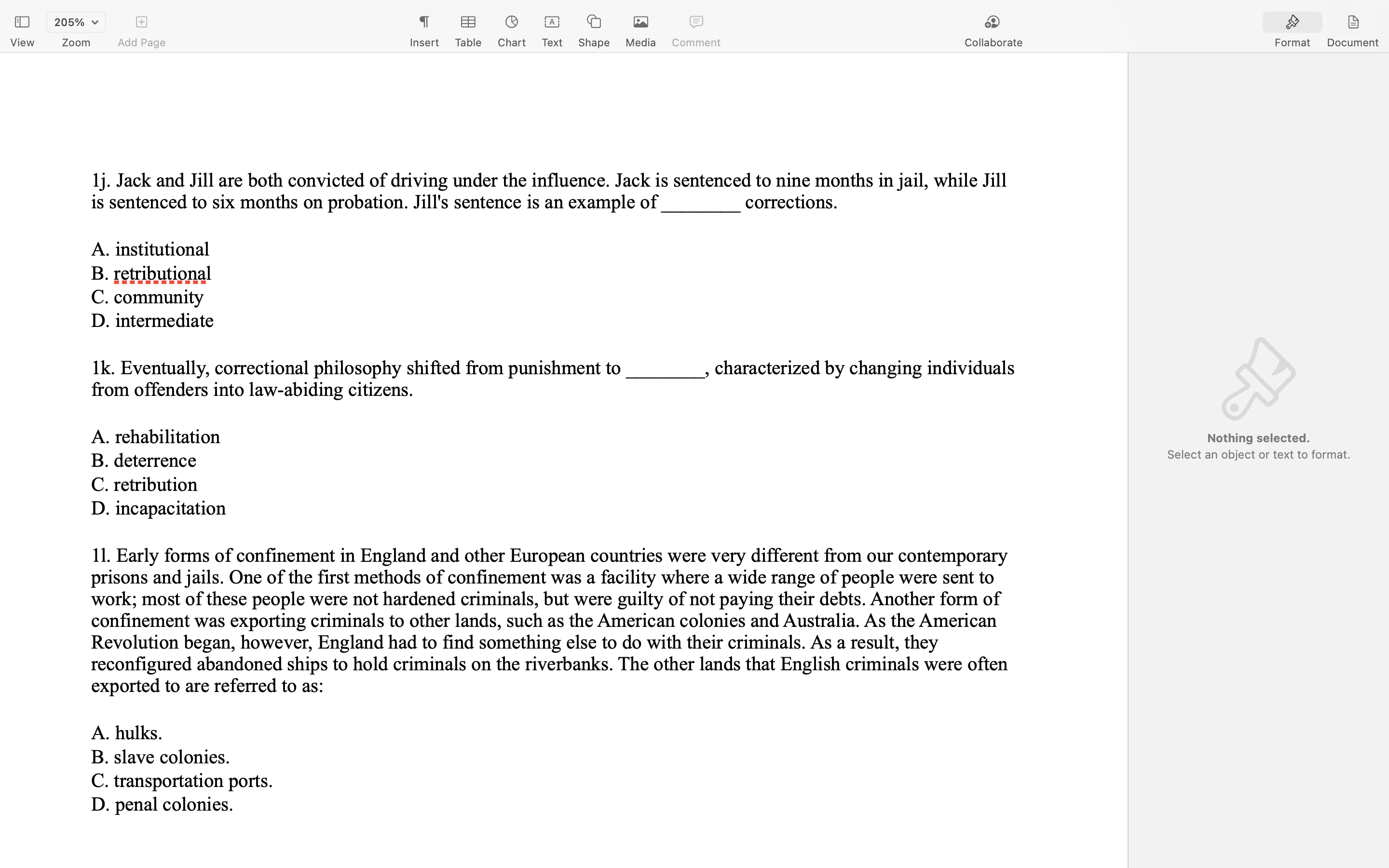 Solved 191% v + A CL 9 View Zoom Add Page Insert Table Chart | Chegg.com