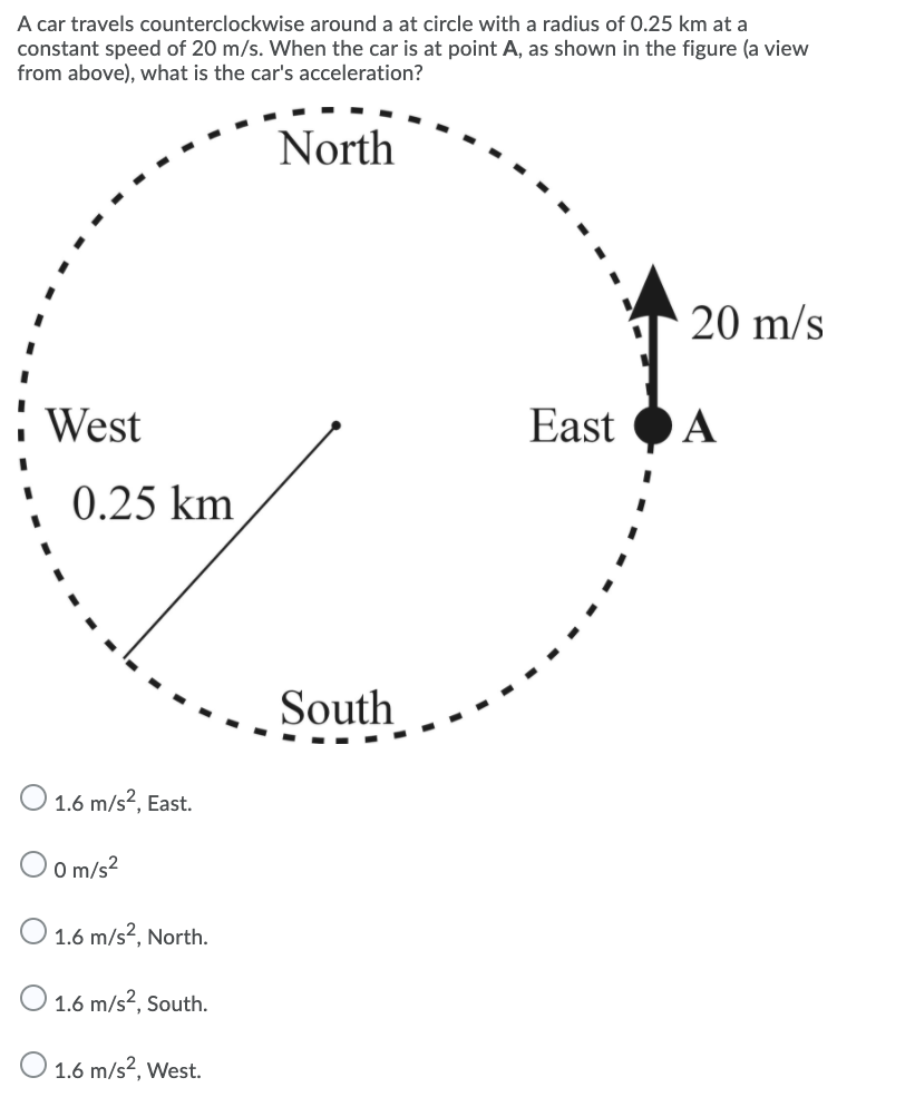 Solved A car travels counterclockwise around a at circle | Chegg.com