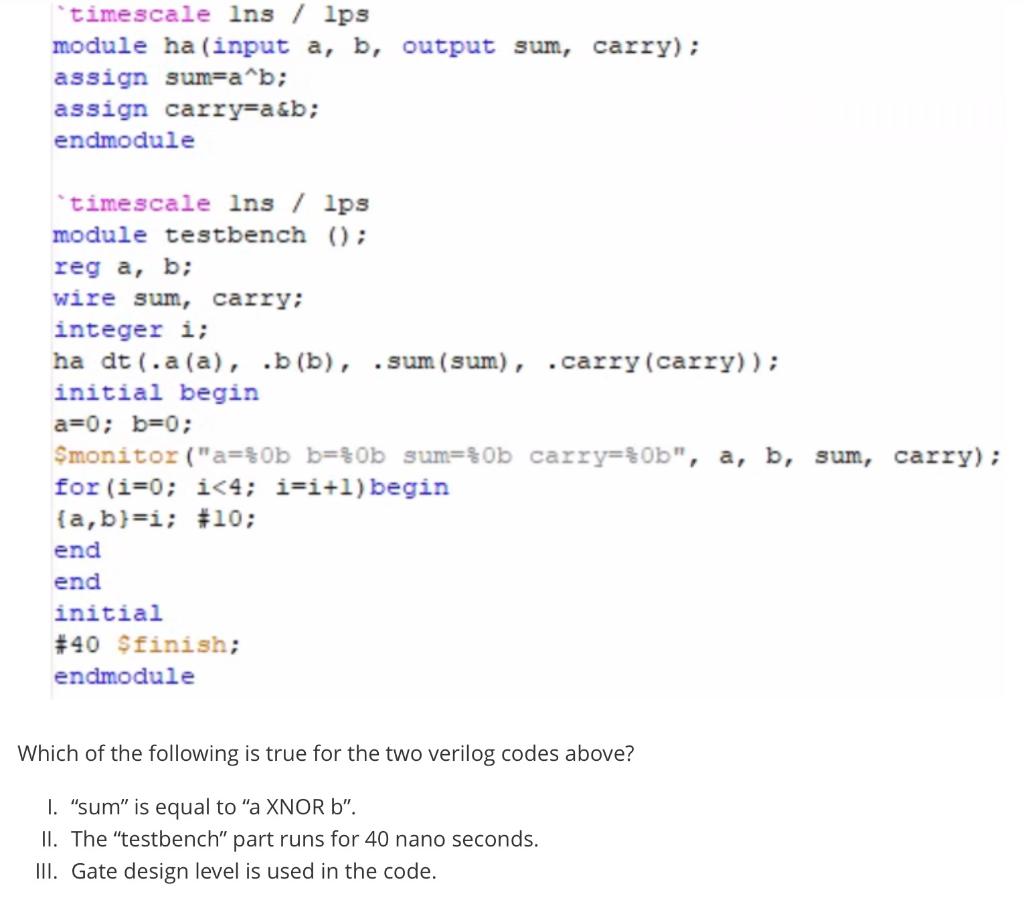 Solved timescale Ins / Ips module ha (input a, b, output | Chegg.com