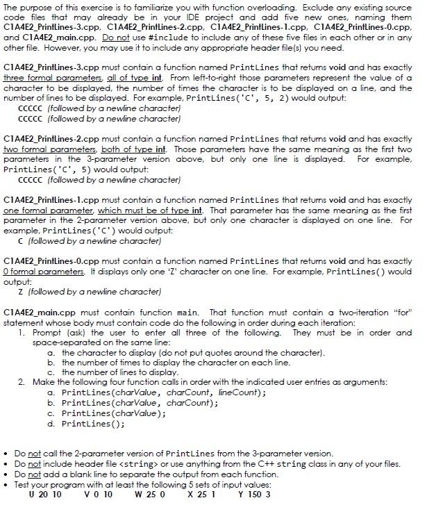 Solved The purpose of this exercise is to familiarize you | Chegg.com