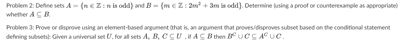 Solved Math Discrete problems. Please verify and prove this | Chegg.com