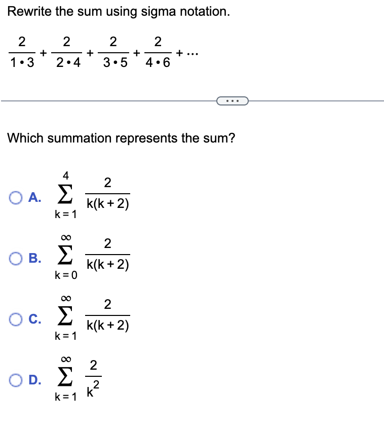 Solved Rewrite the sum using sigma notation. | Chegg.com