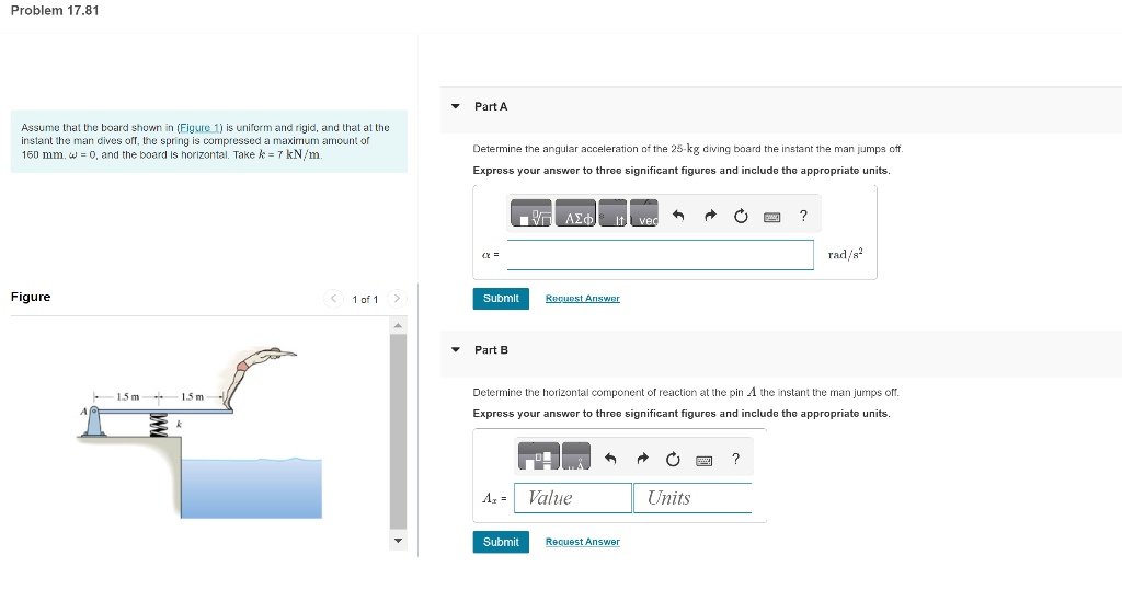 Solved Assume that the board shown in (Figure 1 is uniform | Chegg.com