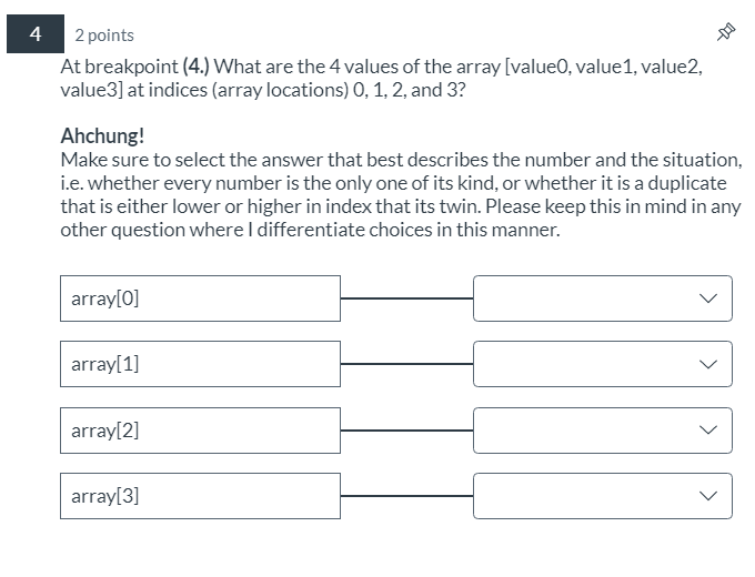 Solved int[4] array; array[0] = 0; array[1] = array[0] + | Chegg.com