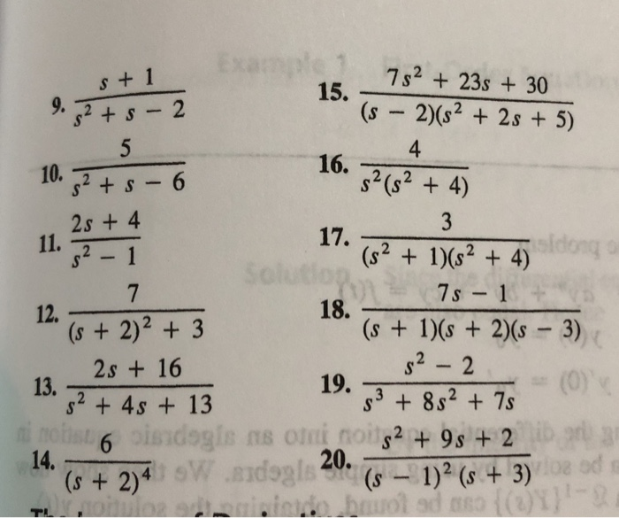 Solved PROBLEMS: Section 5.3 For Problems 1-20, find the | Chegg.com