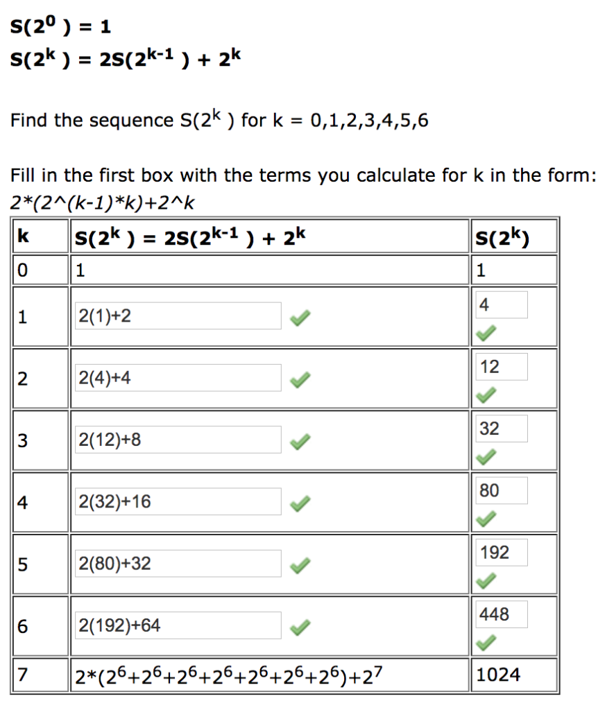 Solved S(2°)-1 s(2k) - 2s(2k-1) + 2k Find the sequence S(2k) | Chegg.com