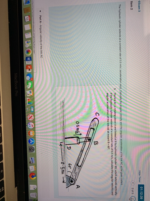 Solved Exam 3 01:12:39 Hide Timer Item 2 2 of 3 5. The link | Chegg.com