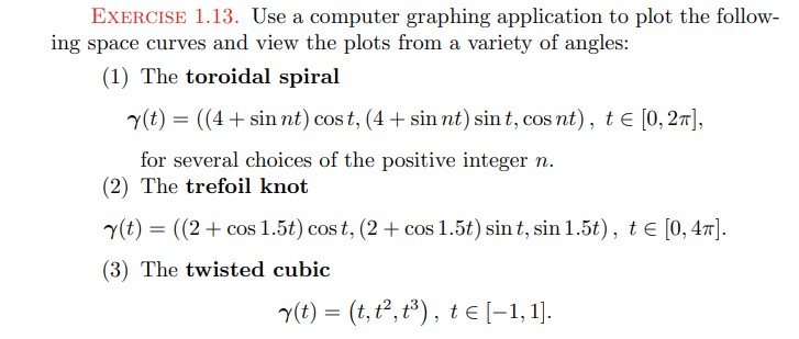 Go to 1.13 (1,2,3) and graph the curves first (using | Chegg.com