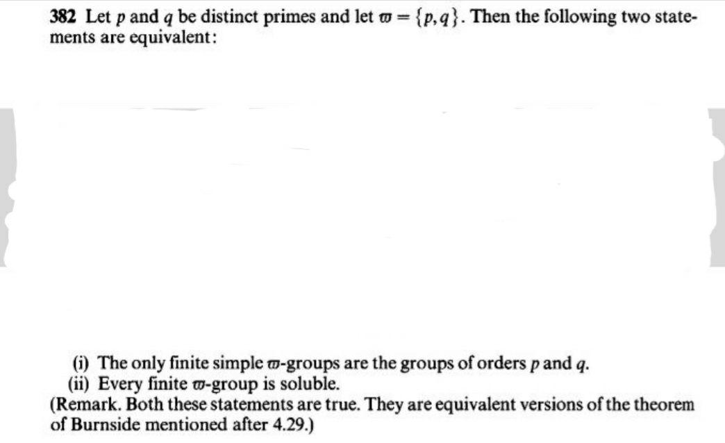 Solved 382 Let p and q be distinct primes and let o = {p,9}. | Chegg.com