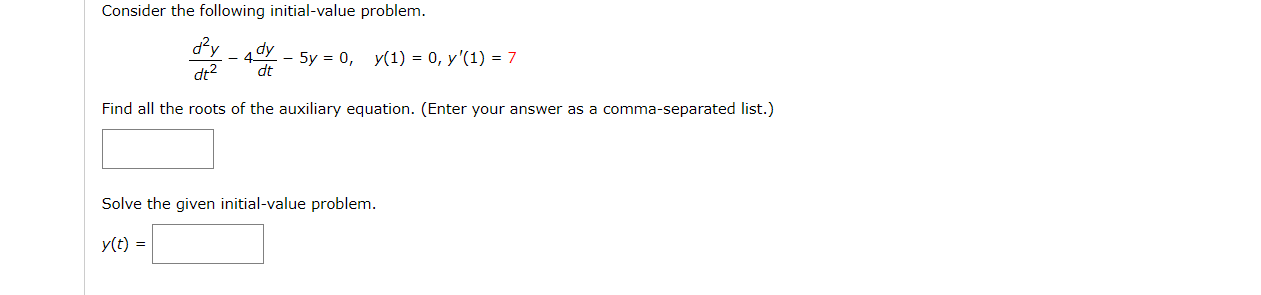 Solved Consider The Following Initial Value Problem 