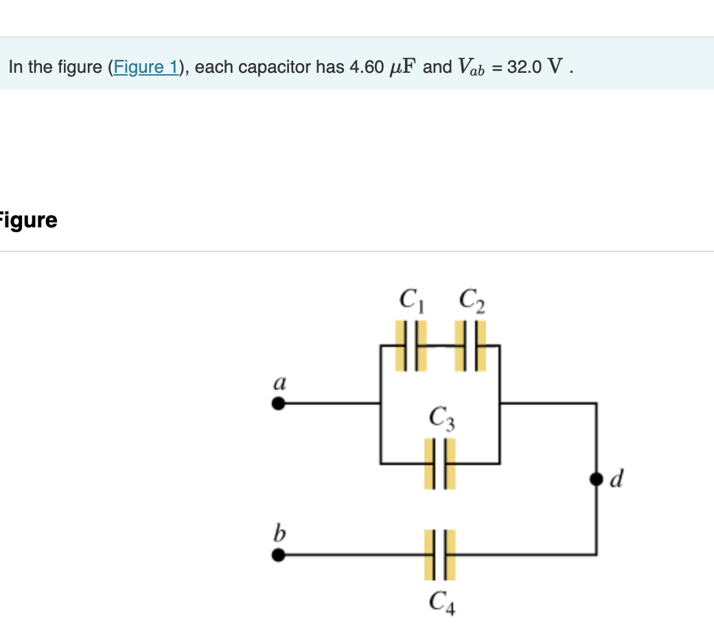 Solved In the figure (Figure 1), each capacitor has 4.60μF | Chegg.com
