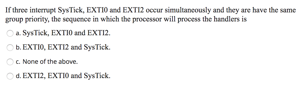 Solved Before an ARM Cortex-M4 processor branches to an | Chegg.com