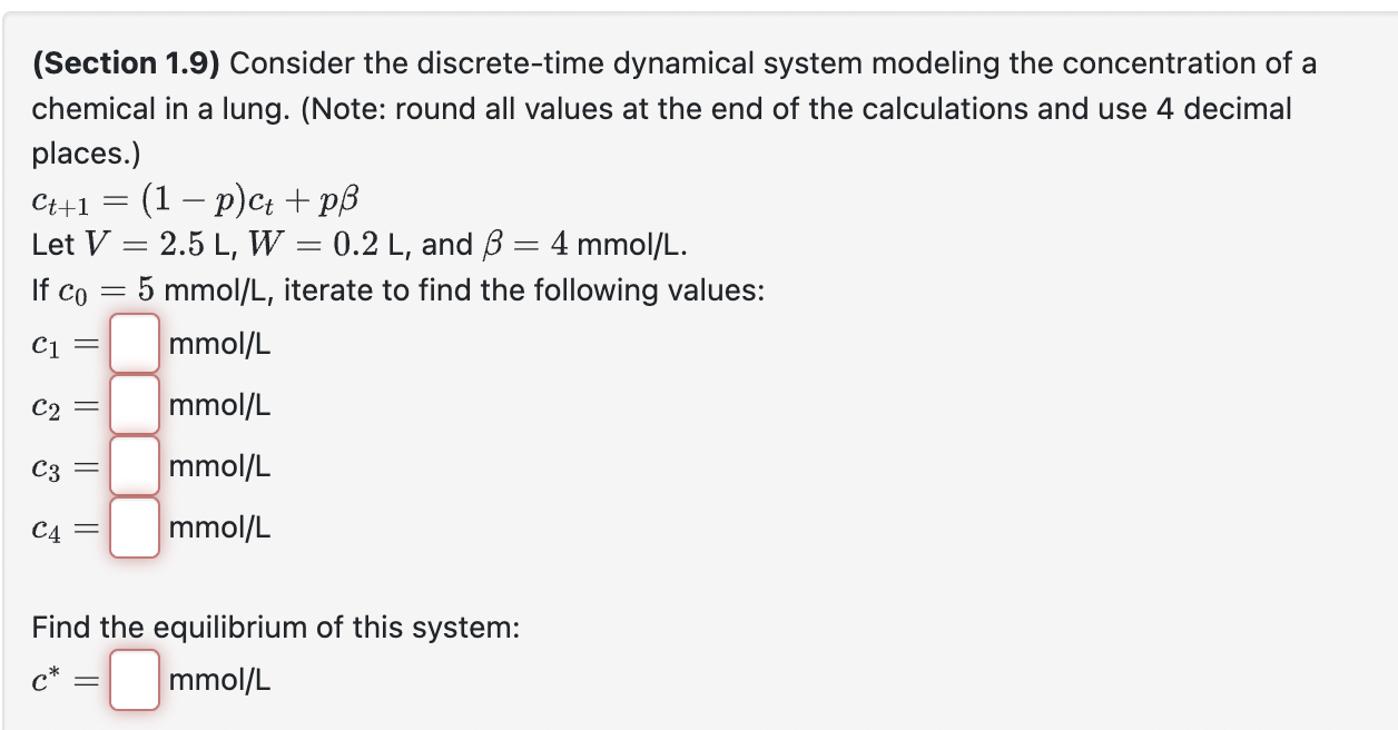 Solved (Section 1.9) Consider the discrete-time dynamical | Chegg.com