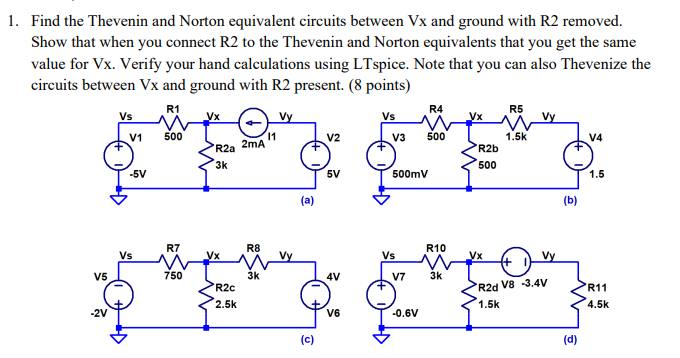 Solved Find the Thevenin and Norton equivalent circuits | Chegg.com