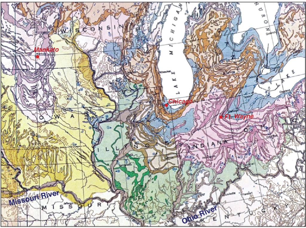 Figure 1 - Glacial geologic map of North America | Chegg.com