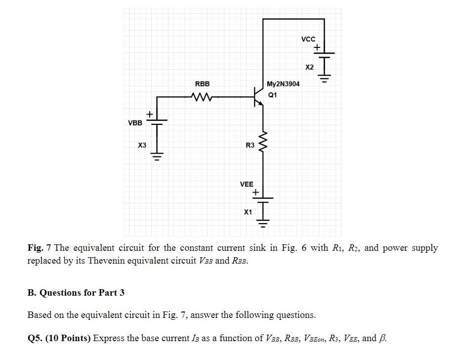 Solved Fig. 7 The equivalent circuit for the constant | Chegg.com