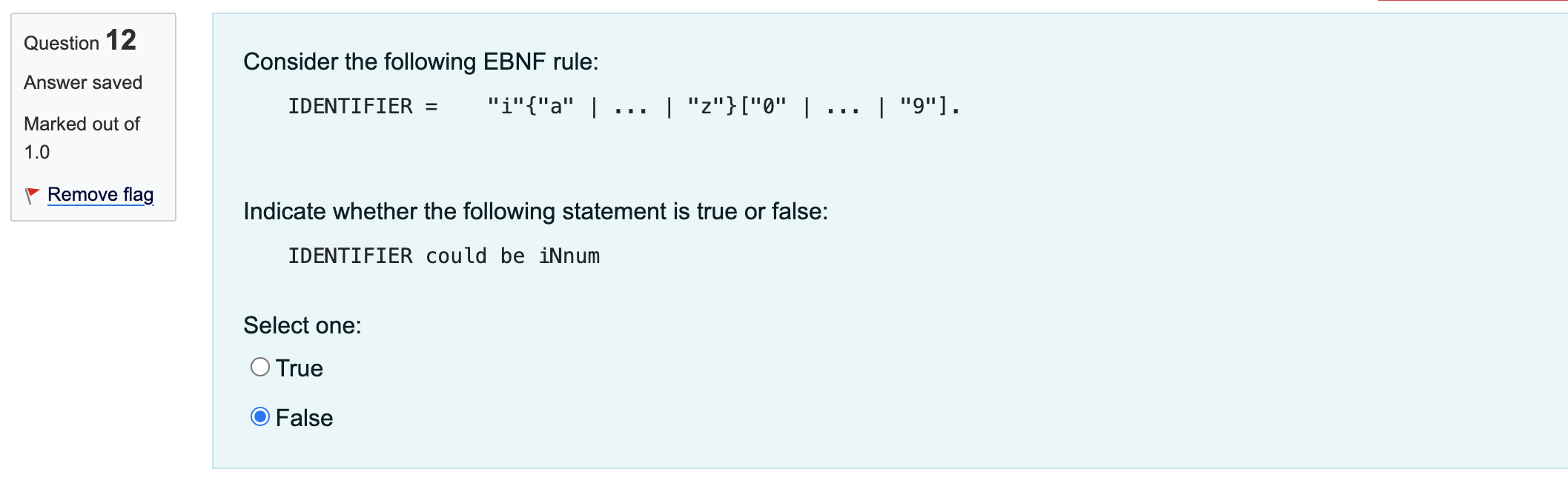Solved Consider the following EBNF rule: IDENTIFIER | Chegg.com