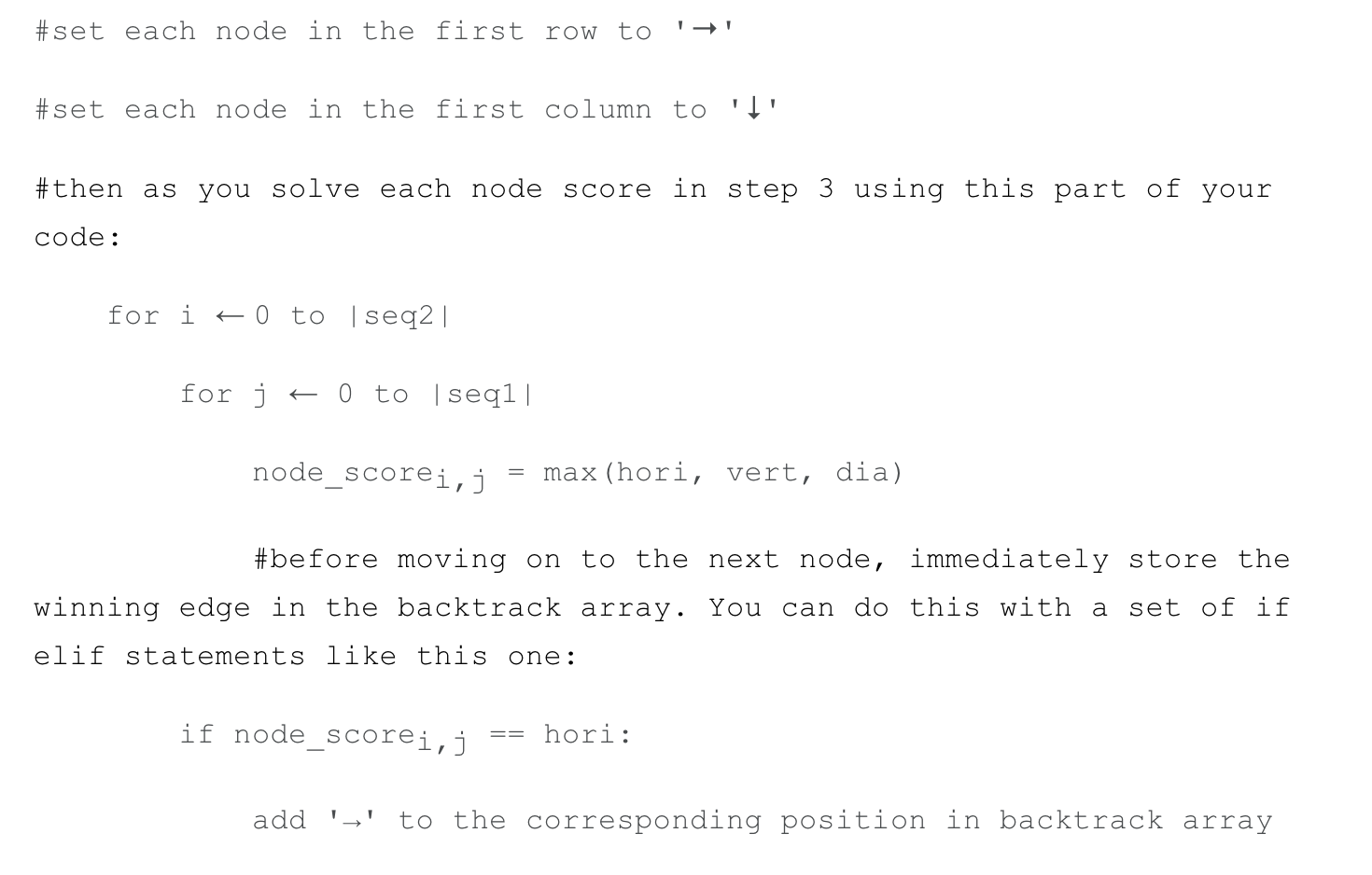 Solved Hi I have a global sequence alignment code on python | Chegg.com