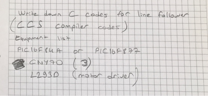 Solved I need c codes for ccs compiler for 3 cny70 and 1 | Chegg.com